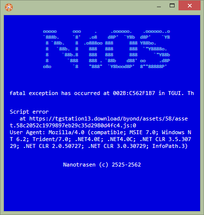 TGUI crashing repeatedly · Issue #71425 · tgstation/tgstation · GitHub