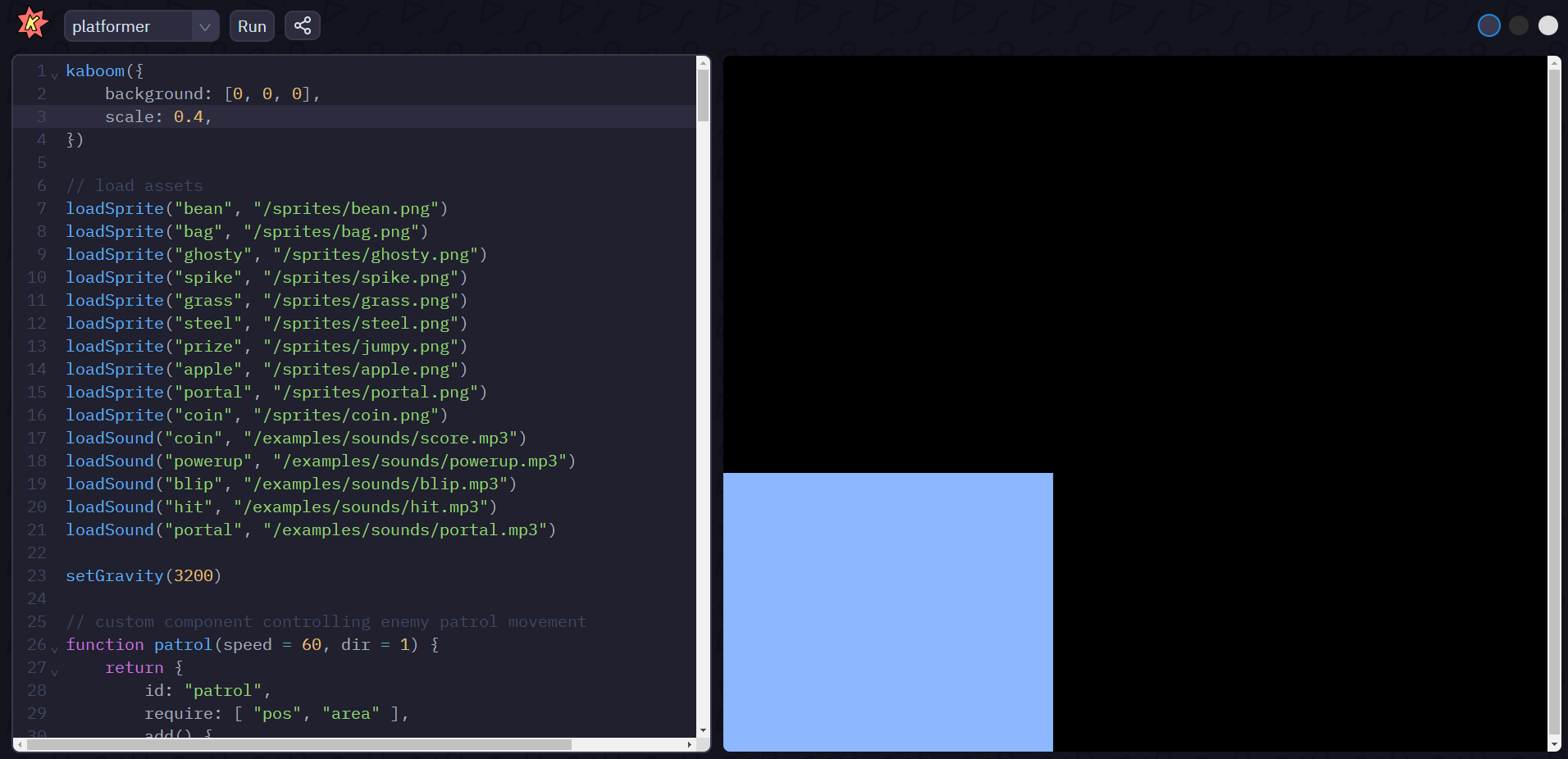 Scale Option For Kaboom Initialization Is Not Working Properly 3243