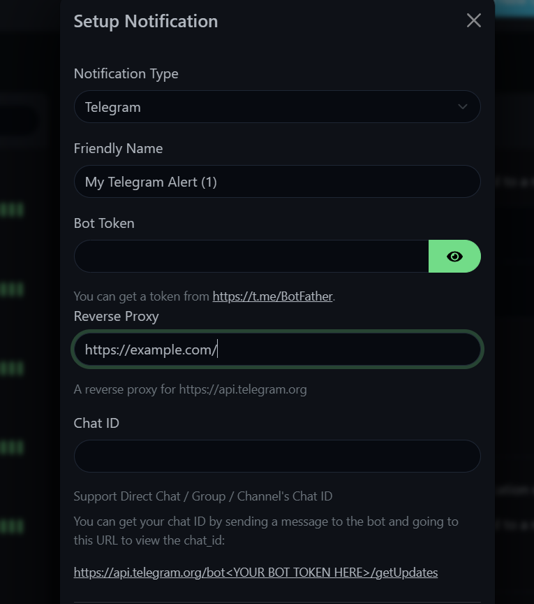 Send notification using telegram bot api via a reverse proxy · Issue #3611 · louislam/uptime ...