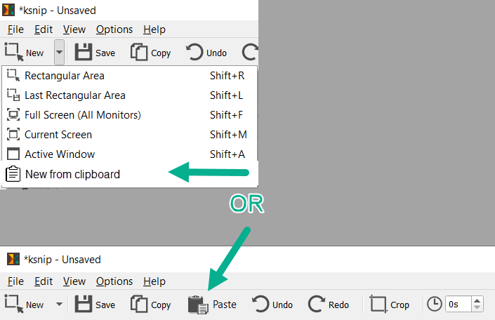 Adding "Paste" on the main toolbar" or "New from clipboard" under the menu "New" for speeding up ...