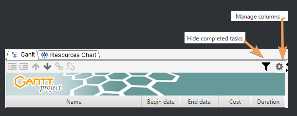 Task filtering options under a filter icon · Issue #2156 · bardsoftware/ganttproject · GitHub