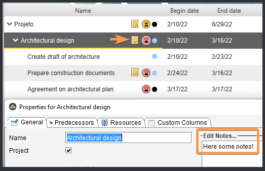 Task "note" icon as icon next to the task name · Issue #2157 · bardsoftware/ganttproject · GitHub