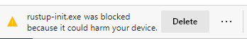 rustup-init.exe was blocked · Issue #79618 · rust-lang/rust · GitHub