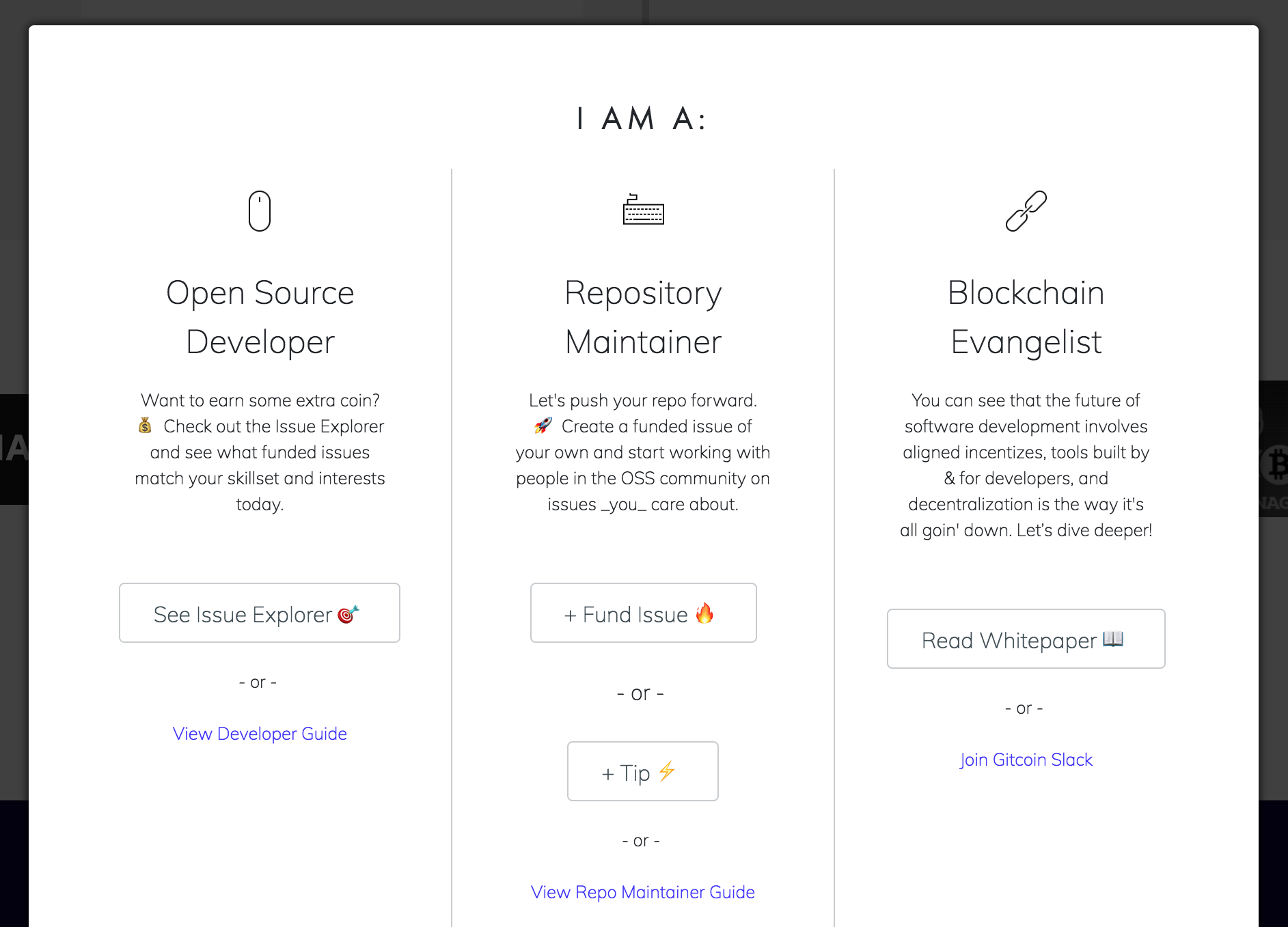 Unify Modal Designs · Issue #430 · gitcoinco/web · GitHub