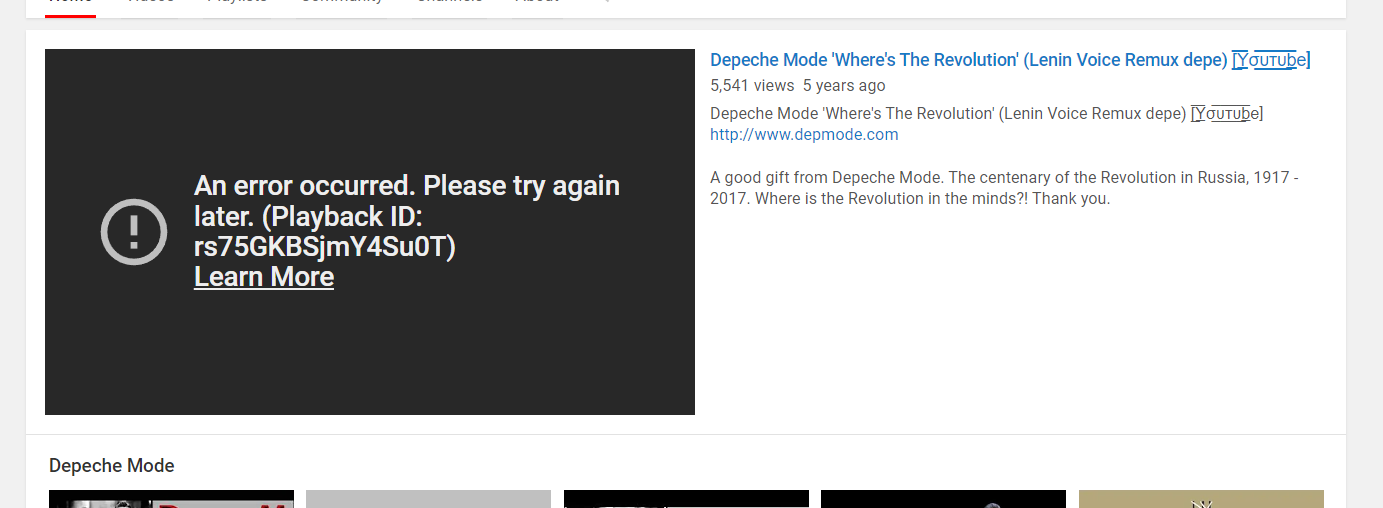 Channel tralier player erroring if you spf navigate to channel page · Issue #146 · Rehike/Rehike ...