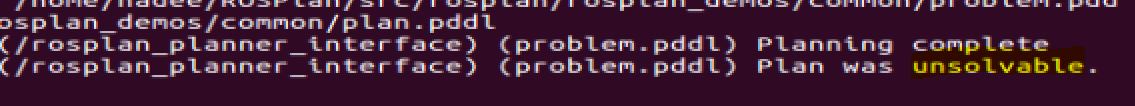 Rosplan Plan "Plan was unsolvable" error · Issue #263 · KCL-Planning/ROSPlan · GitHub