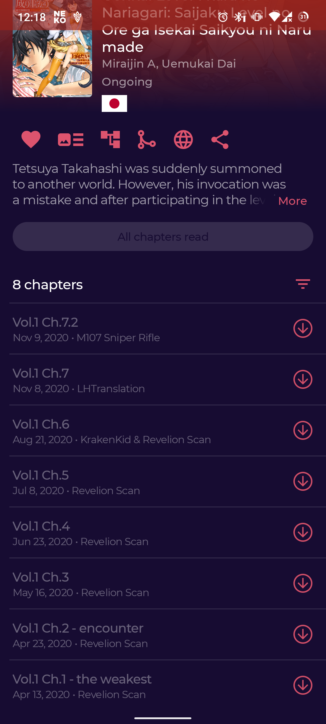 New chapters not showing in manga page · Issue #644 · nekomangaorg/Neko · GitHub