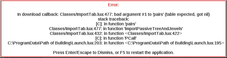Fails to import any passive tree · Issue #575 · PathOfBuildingCommunity ...