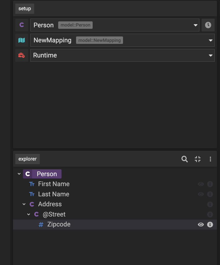 Bug: Fail to display properly interpret mapping model coverage analysis for subtype where a ...