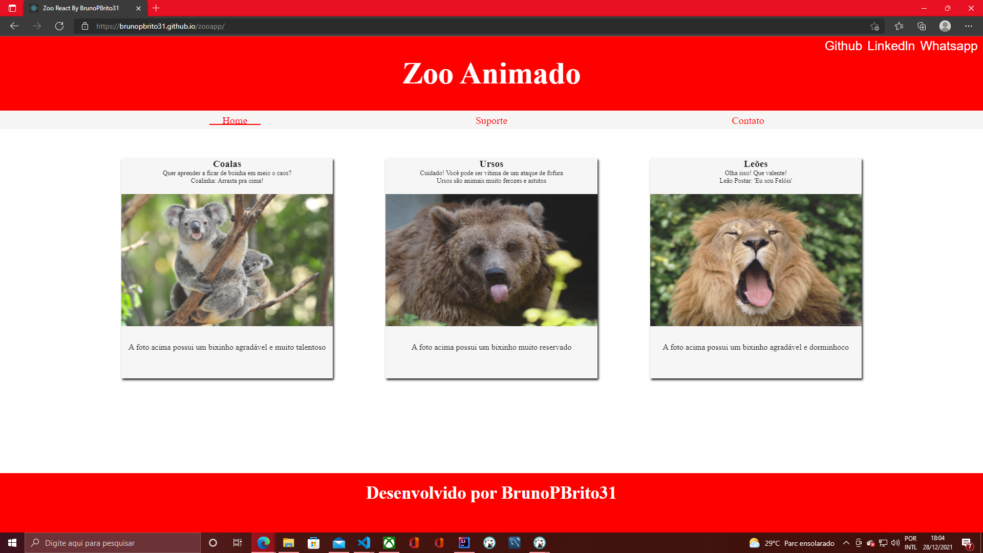 GitHub - brunopbrito31/SPA-Com-React: Pagina com react. Link para a pagina: https ...