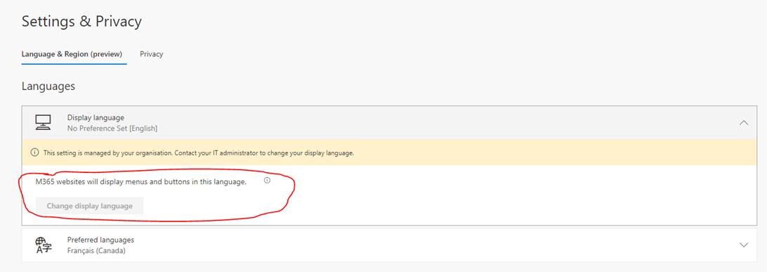 [QUESTION] Do the Global Admin (Tenant Admin) need to have their Display Languages disabled ...