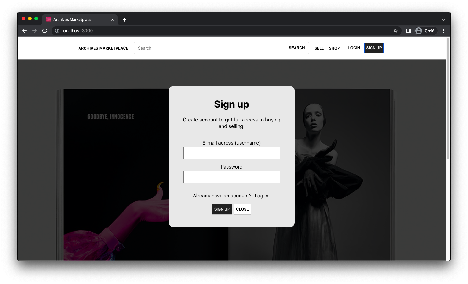 GitHub - hubukala/archives-marketplace: Marketplace for archival fashion pieces created with ...