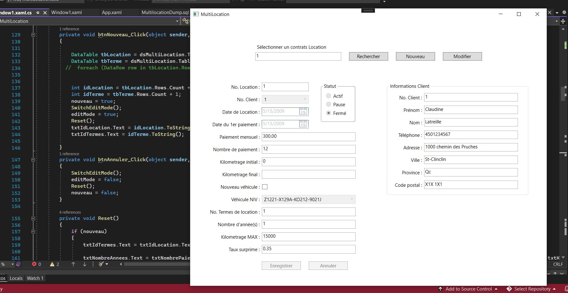GitHub - FelixGagnon/MultiLocation-Windows-App: WinForm + Sceenbuilder + MySQL