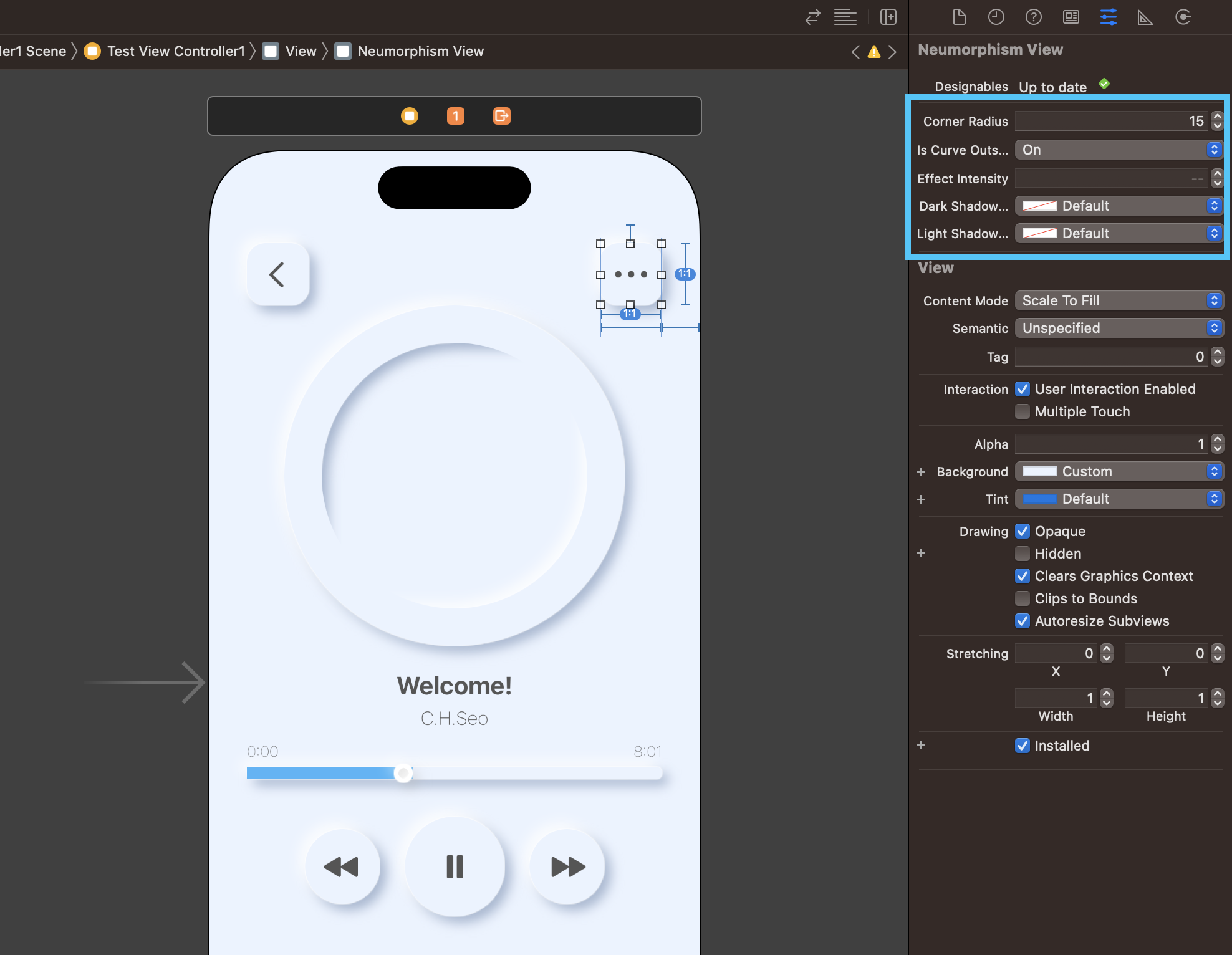 GitHub - Chaehui-Seo/CHNeumorphismView: Assistant for Neumorphism UI in iOS