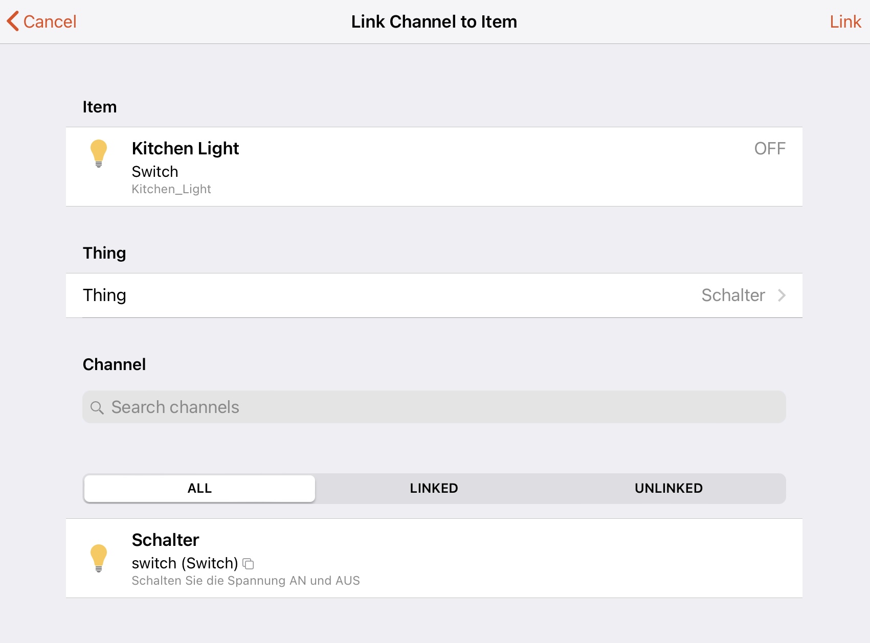 Adding channel links via Item does not work · Issue #1618 · openhab/openhab-webui · GitHub