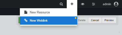 Restore missing Menu > Site > New Resource / New WebLink? · Issue #294 ...