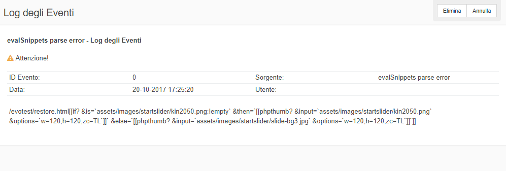 evalSnippets parse error - System Events · Issue #301 · evolution-cms/evolution · GitHub
