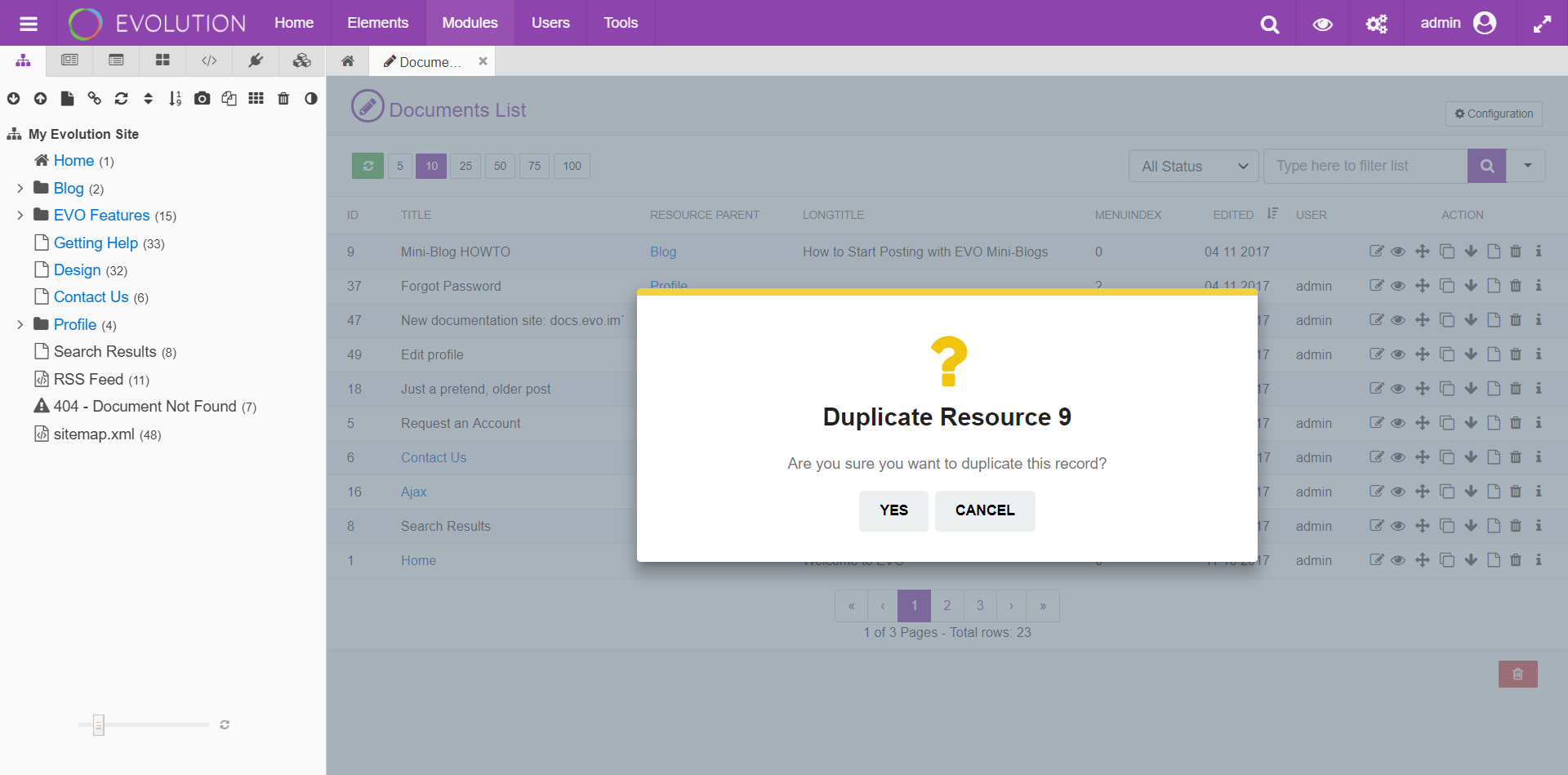 jquery-confirm for confirm windows · Issue #405 · evolution-cms/evolution · GitHub
