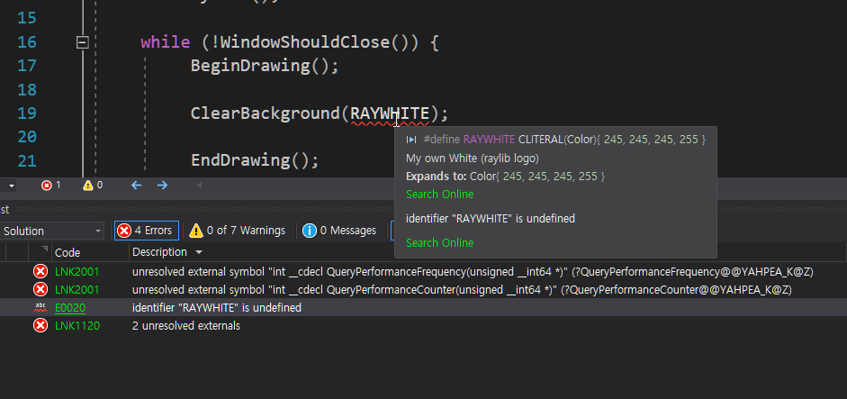 [physac] QueryPerformance... functions are not defined. · Issue #1918 · raysan5/raylib · GitHub