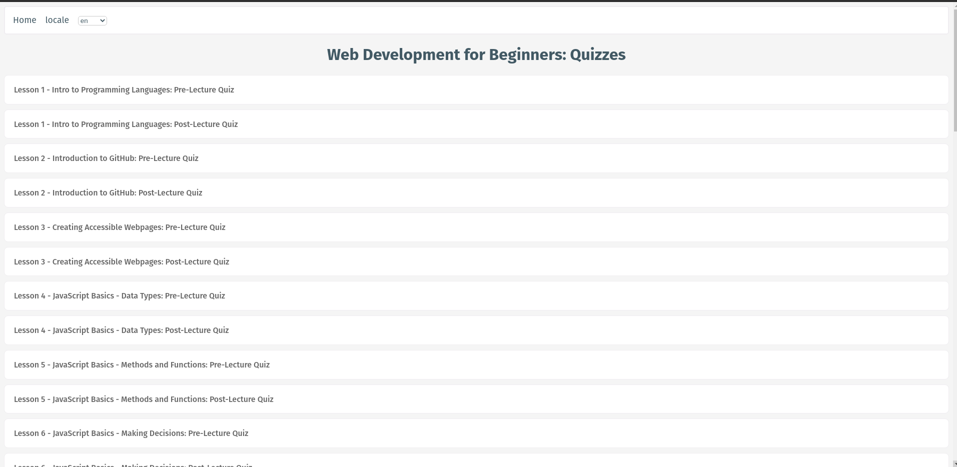 Updated Quiz app UI by ndrohith09 · Pull Request #627 · microsoft/Web-Dev-For-Beginners · GitHub