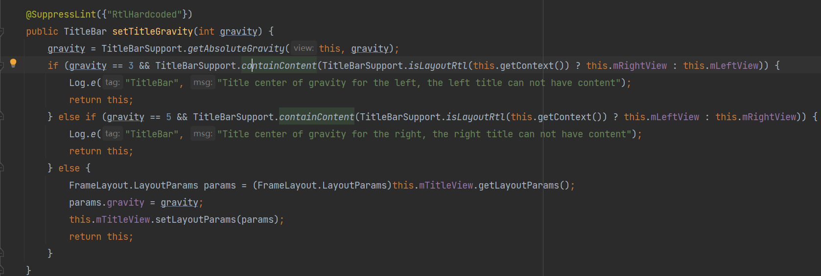 [Bug]：在 Application 初始化自定义样式后，整个标题栏都可以触发左标题的点击事件 · Issue #65 · getActivity/TitleBar · GitHub