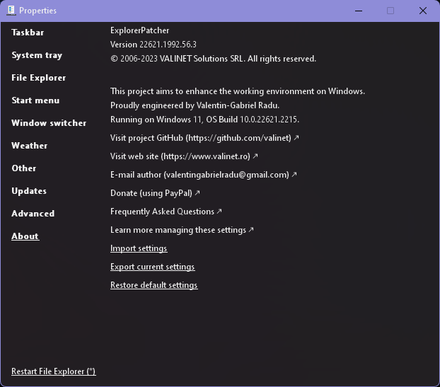 Weather sporadically turns into the People icon · Issue #2010 · valinet/ExplorerPatcher · GitHub