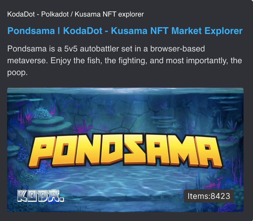 Social Previews Ogimage Work On Beta But Not At Production · Issue 2759 · Kodadotnft Gallery