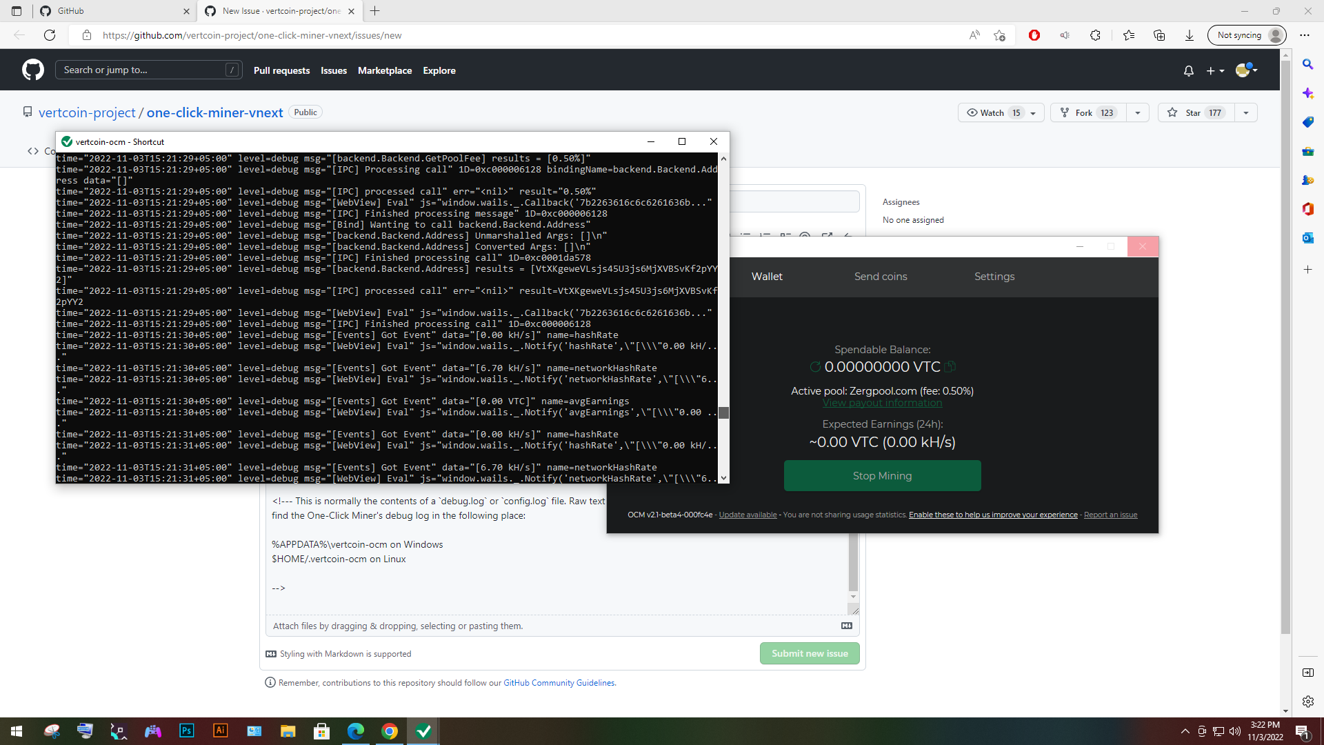 Mining stopped working all of a sudden / out of no where, i was using zergpool · Issue #549 ...