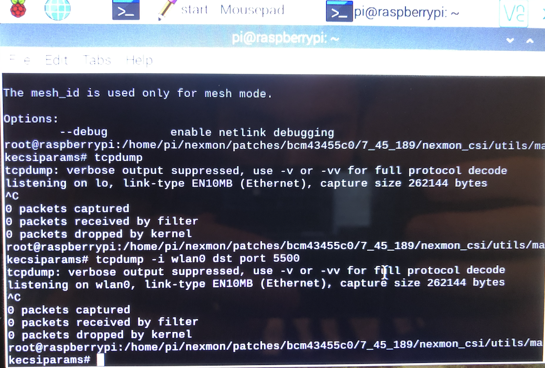 Cannot receive any packet using tcpdump · Issue #139 · seemoo-lab/nexmon_csi · GitHub