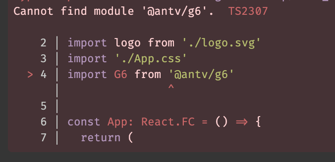 create-react-app --template typescript Cannot find module '@antv/g6' · Issue #1155 · antvis/G6 ...