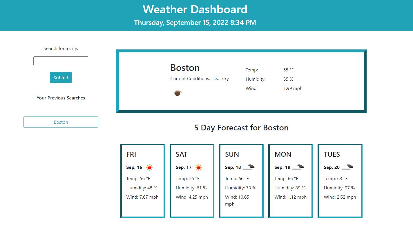 GitHub - arielle-elak/Weather-Dashboard