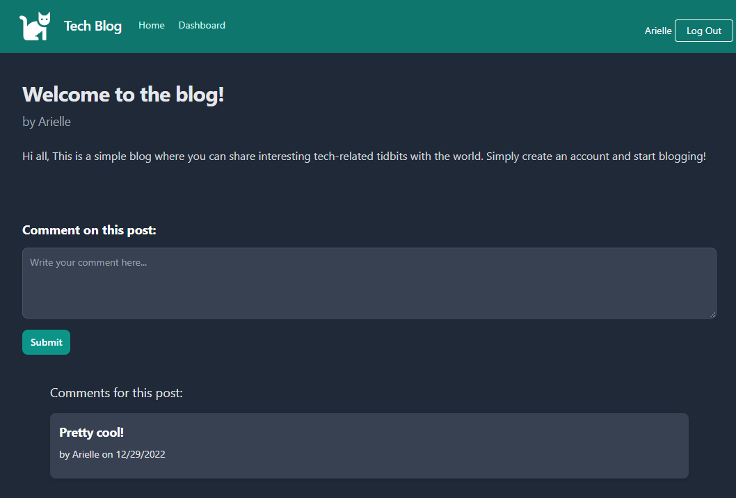 Github Arielle Elak Tech Blog