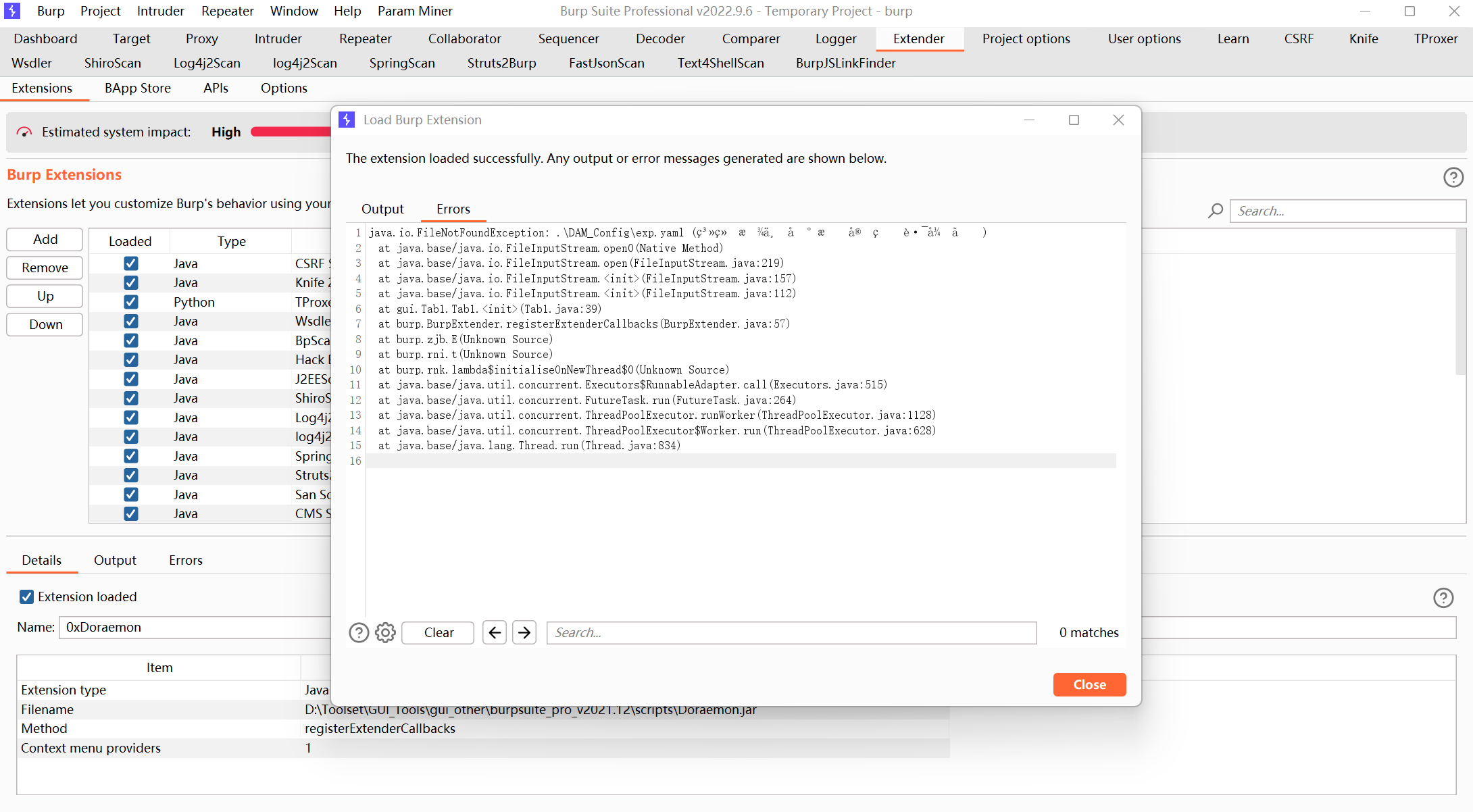 burp插件安装显示错误 · Issue #4 · yuyan-sec/Doraemon · GitHub