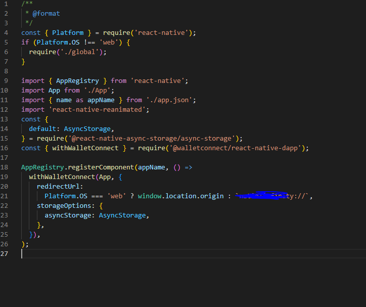 React native - Bug in IOS AppRegisterComponet with V1 · Issue #1730 · WalletConnect ...
