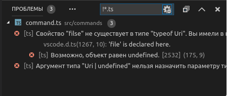 Exclamation mark doesn't work in warnings pane · Issue #63490 ...