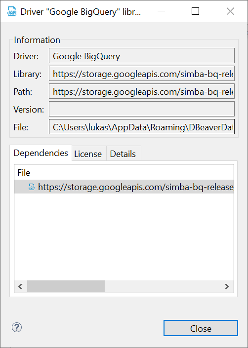 Cannot really change BigQuery driver version · Issue #11404 · dbeaver ...