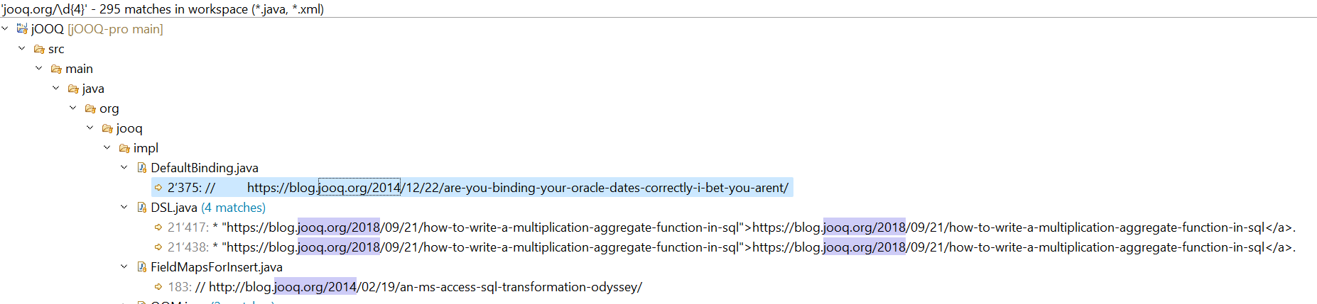 Update Blog Links From Javadoc And Comments · Issue 14220 · Jooq Jooq · Github
