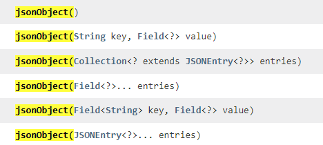 Deprecate inconsistent DSL.jsonObject(Field...) and DSL.jsonbObject(Field...) overloads · Issue ...