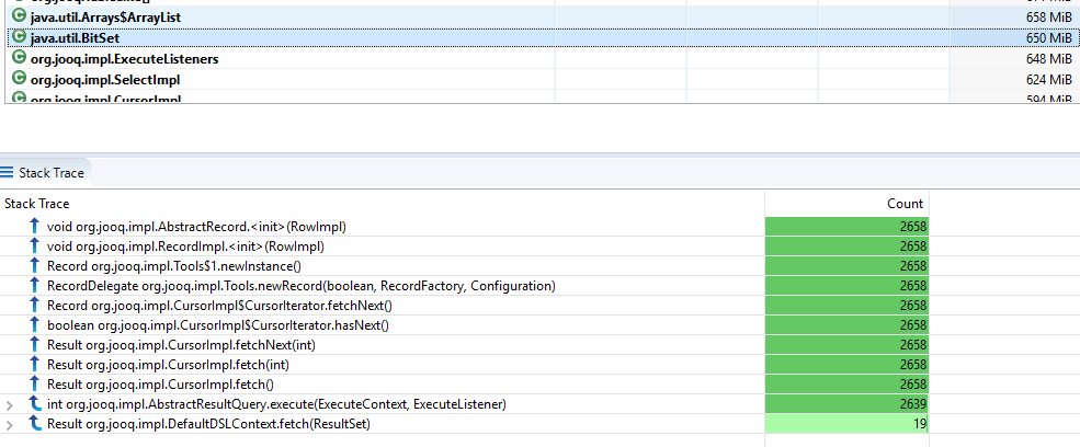 Lazy allocate AbstractRecord.originals and changed · Issue #6702 · jOOQ/jOOQ · GitHub