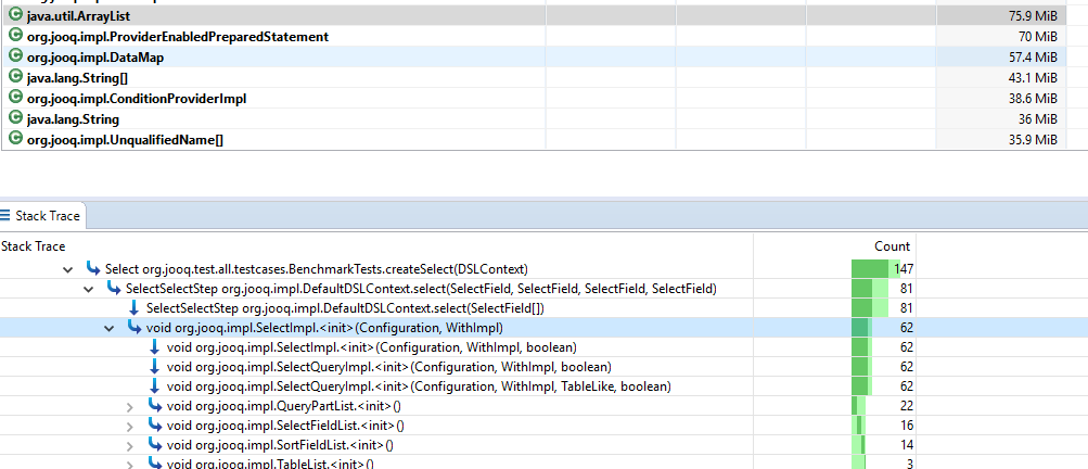 Reduce GC pressure through lazy QueryPartList initialisation in SelectQueryImpl · Issue #6679 ...