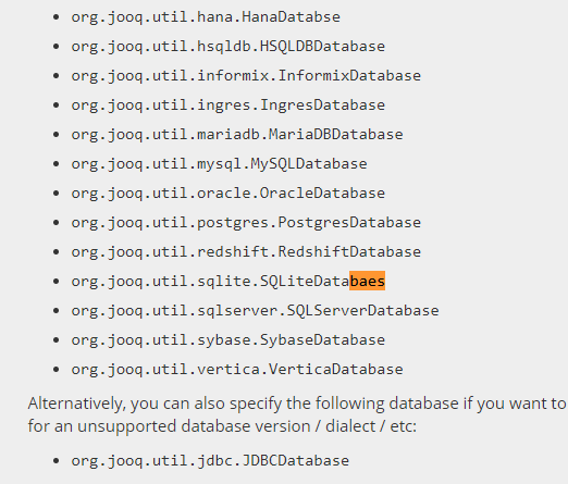 Typo in manual reading SQLiteDatabaes · Issue #7889 · jOOQ/jOOQ · GitHub