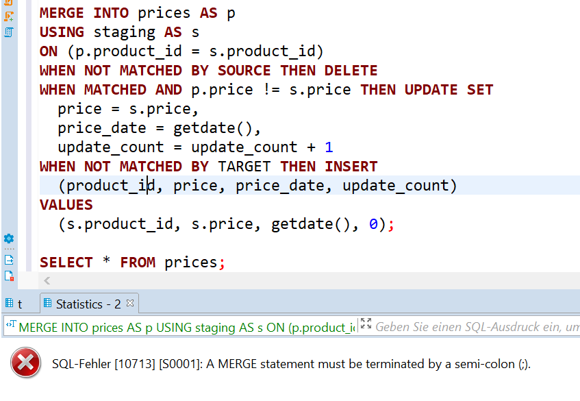 Failed to submit a MERGE sql to SQL SERVER · Issue #1649 · dbeaver/dbeaver · GitHub
