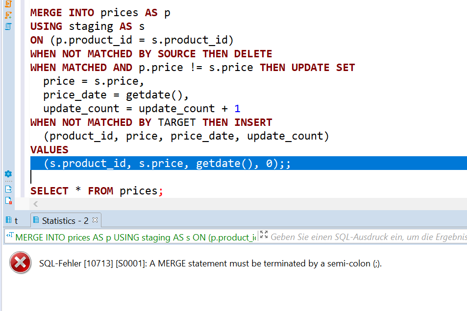 Failed to submit a MERGE sql to SQL SERVER · Issue #1649 · dbeaver ...