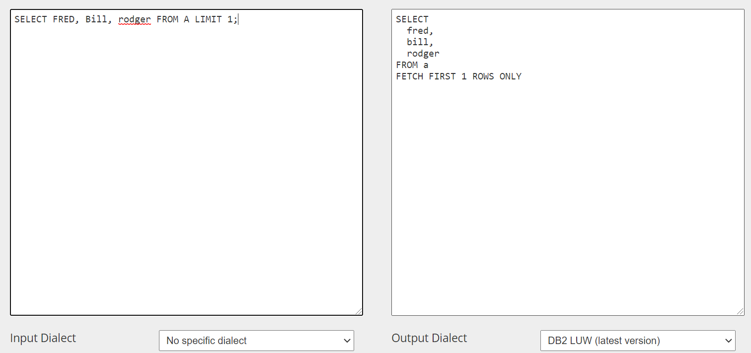 Limit Without Offset Is Emulated Using Window Functions When Value Is Not A Bind Variable