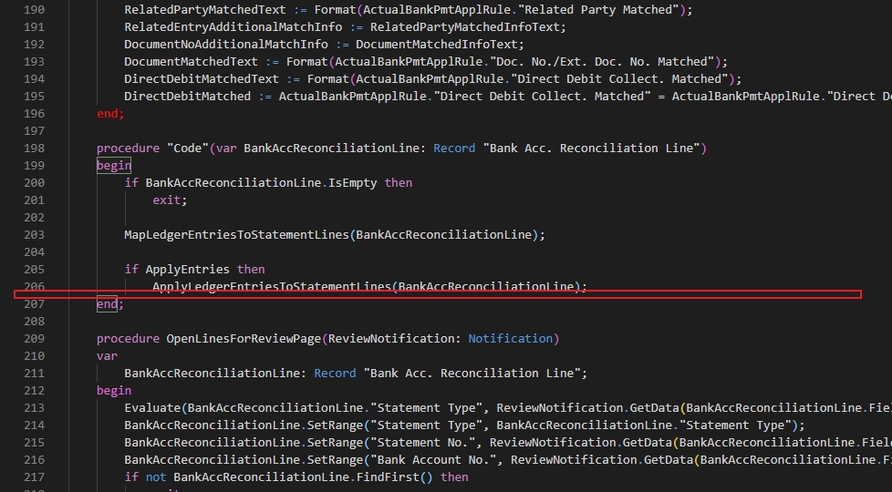 [Event Request] Codeunit::1255 "Match Bank Payments" - Function Code ...