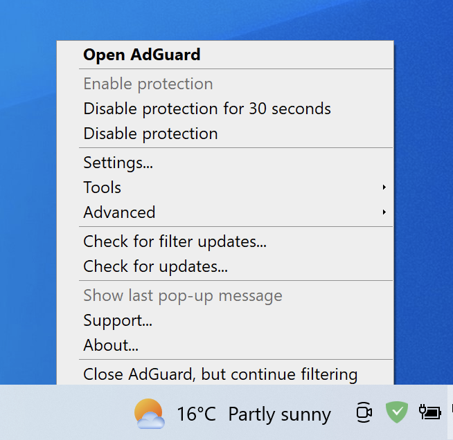 Tray menu opens behind the taskbar if Start menu was open · Issue #4552 · AdguardTeam ...