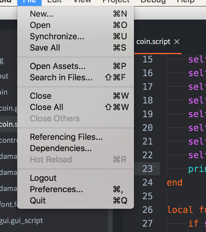 Hot Reloading grayed out in the menu · Issue #1659 · defold/editor2-issues · GitHub