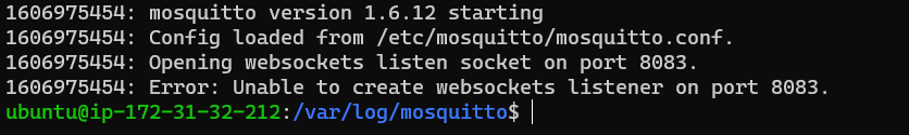 Error: Unable to create websockets listener on port xxx. · Issue #1924 · eclipse-mosquitto ...