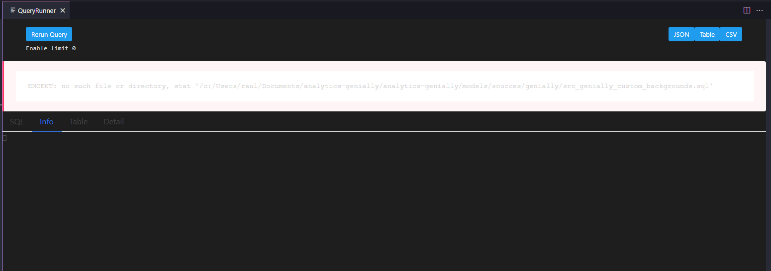 Open Query Runner Is Not Working · Issue 1 · Butchlandvscode Dbt Bigquery Power User · Github