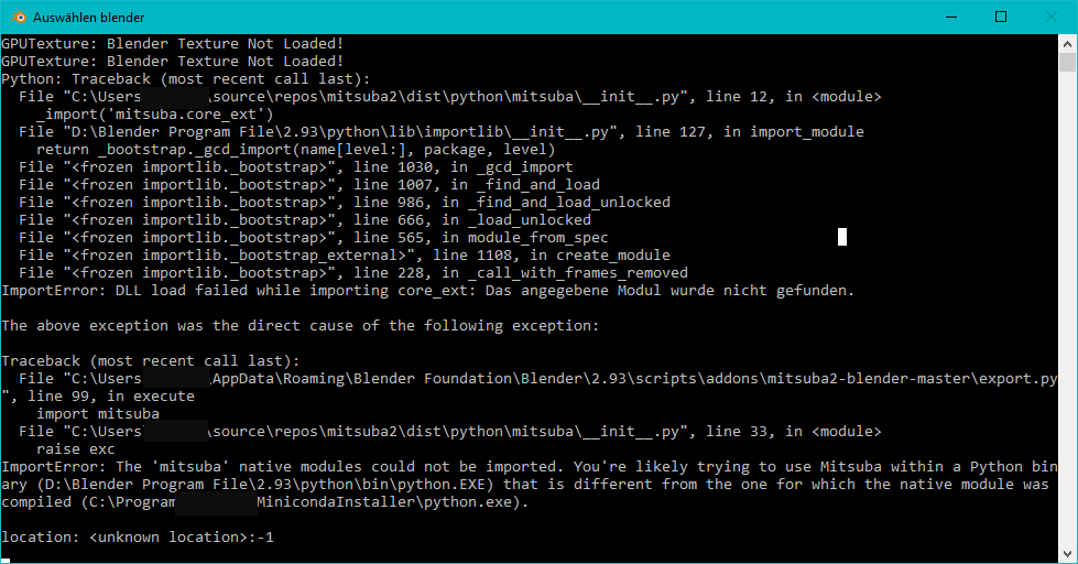 Windows installation -- Different Python · Issue #13 · mitsuba-renderer/mitsuba-blender · GitHub